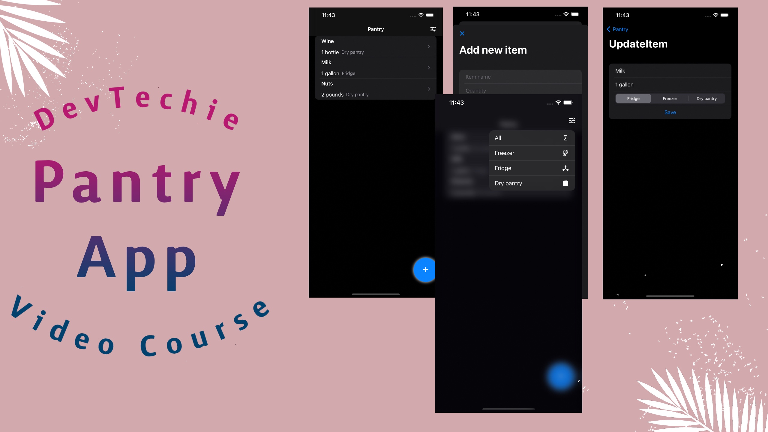 Pantry Management App using MVVM, SwiftUI 2, iOS 14, Firebase Firestore and Analytics